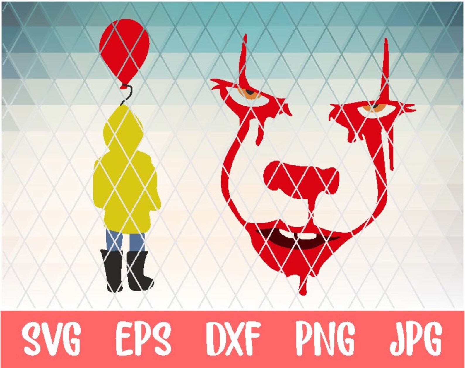 Pennywise Clown SVG Pennywise Art It Movie SVG Pennywise the | Etsy