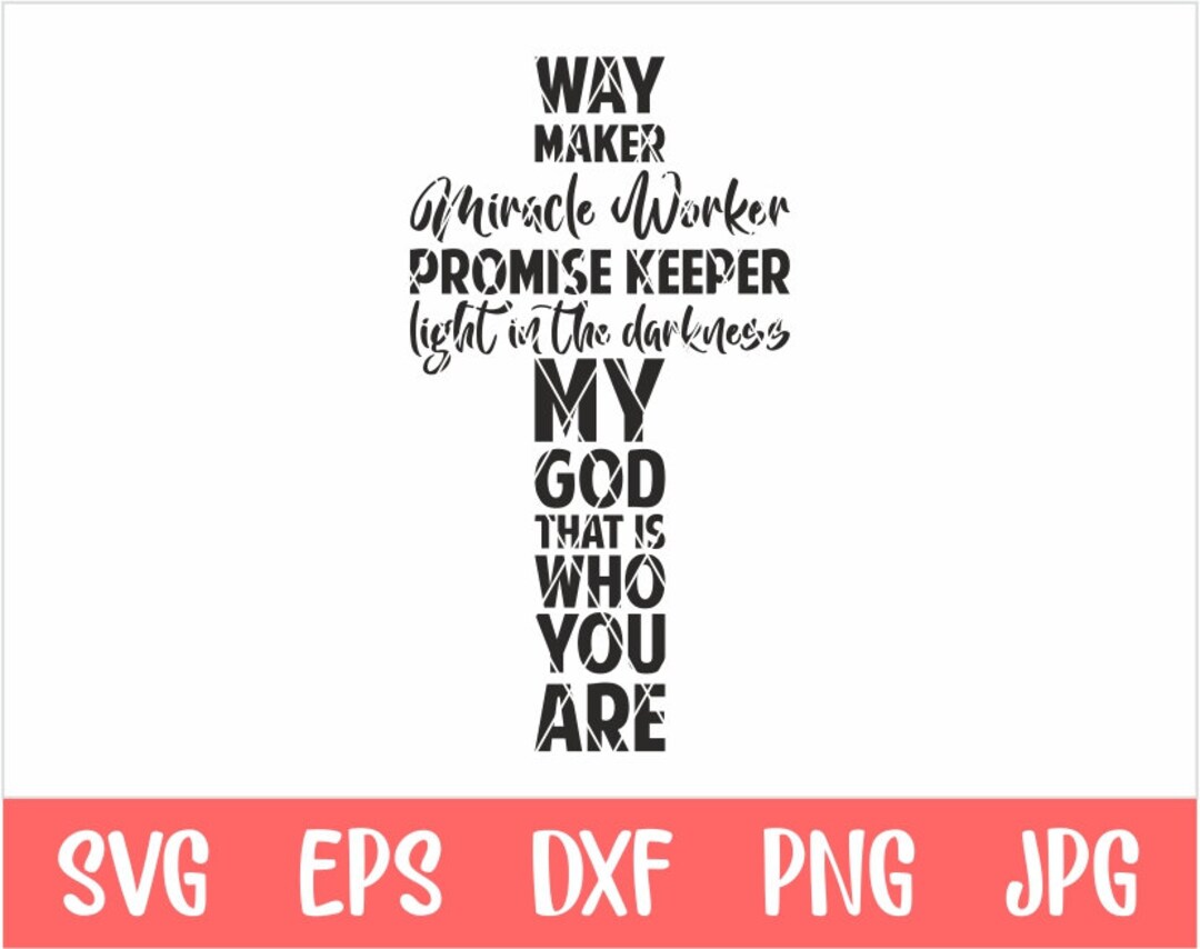 Waymaker SVG, Miracle Worker SVG Downloadable, Vinyl Cut, Scan N Cut ...