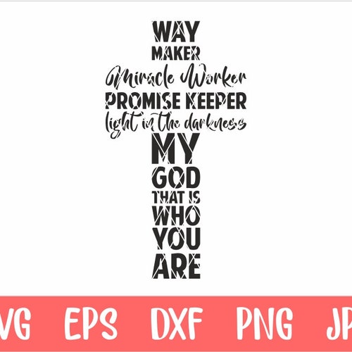 Waymaker SVG Miracle Worker SVG Downloadable Vinyl Cut Scan - Etsy