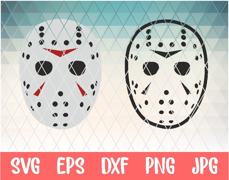 Jason Mask Vector 3 Pack | Hockey Mask Clip Art | Horror | Instant ...