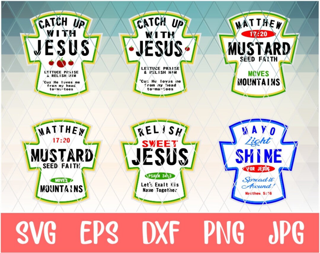 Condiment Svg,condiment With Jesus Svg,catch up With Jesus Svg,relish ...