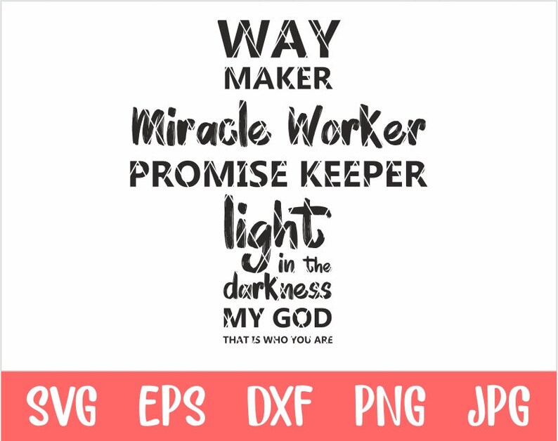 Waymaker SVG Miracle Worker SVG Downloadable Vinyl Cut Scan - Etsy
