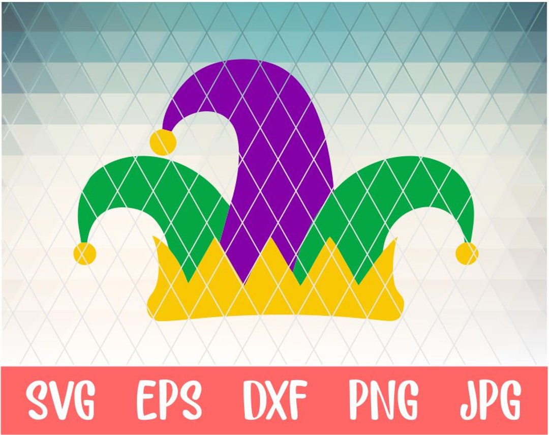 Mardi Gras Jester Hat Svg, Mardi Gras Hat Svg, Mardi Gras Svg, Cricut ...