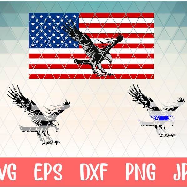 Thin Blue Line Eagle Svg - Etsy