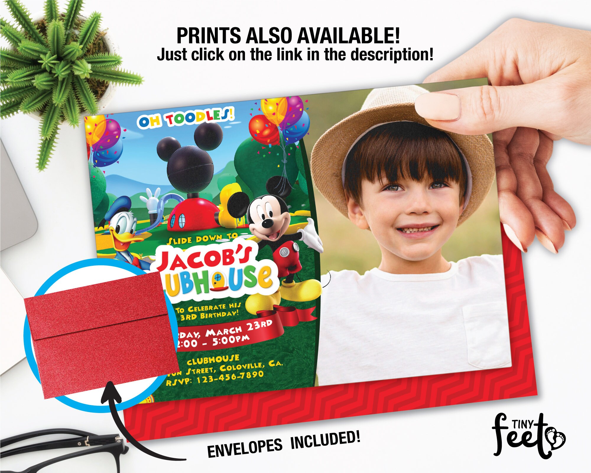 Mickey Mouse Clubhouse Birthday Invitation Mickey Mouse - Etsy