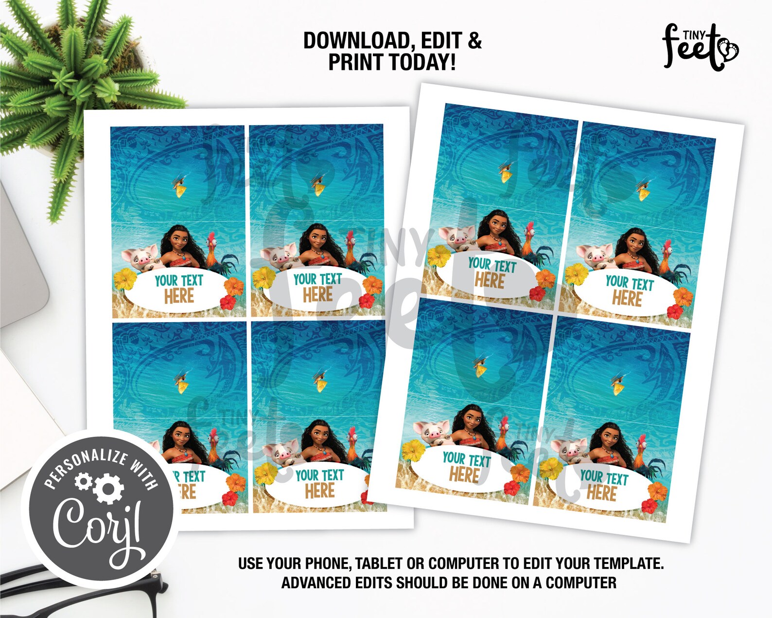 Moana Food Table Tent Moana Food Labels Moana Birthday Party - Etsy