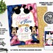 Royal Minnie and Mickey Mouse Birthday Invitation, Brother and Sister ...