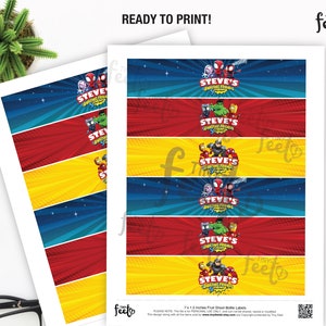 Spidey and His Amazing Friends, Fruit Shoot Bottle Label, Printable ...