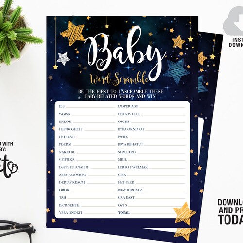 Twinkle Twinkle Little Star Baby Shower Game Don't Say - Etsy