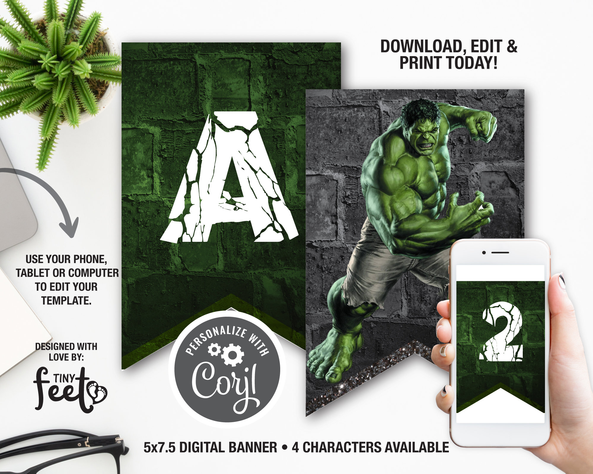 Hulk Birthday Banner the Incredible Hulk Party Decoration - Etsy Canada