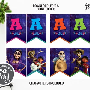 Coco Birthday Banner, Coco Party Decoration, Mexican Party Decor, Coco ...