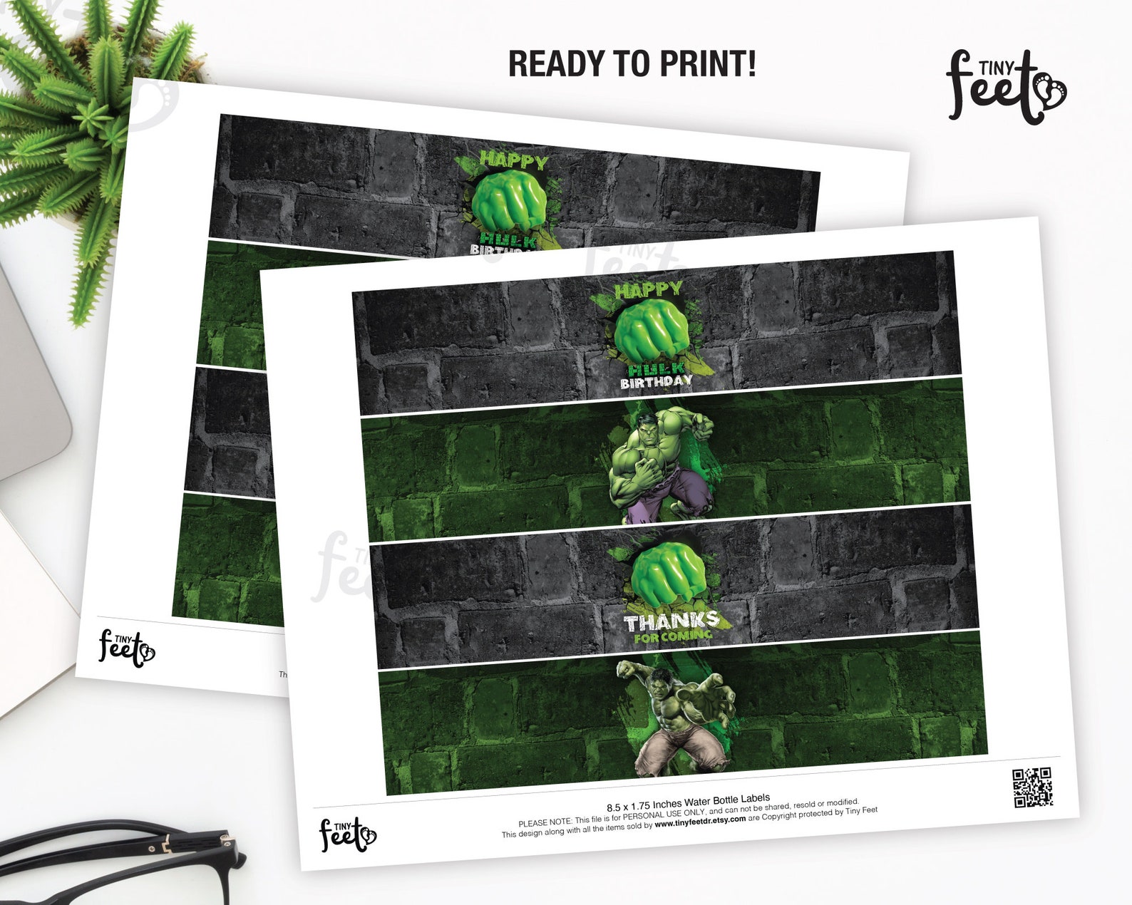 Hulk Water Bottle Label the Incredible Hulk Printable Bottle - Etsy