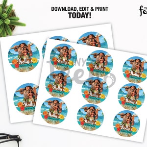 Moana Swirl Lollipop Labels, Moana and Maui Printable Party Decor ...