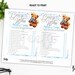 Teddy Bear Baby Shower Game Guess Who, Baby Shower Game Mommy or Daddy ...