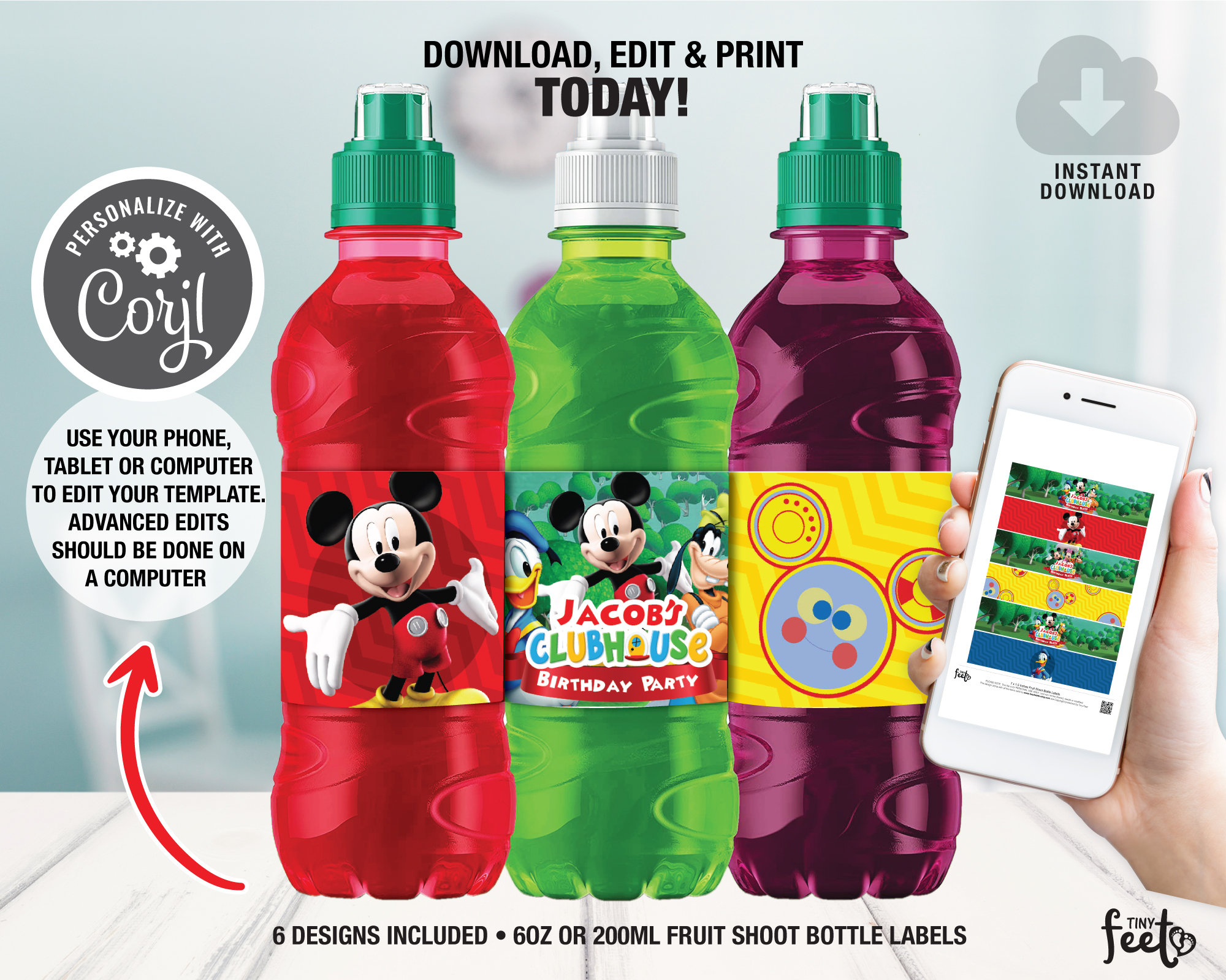 Mickey Mouse Label Template Custom Printable Disney Poster Templates