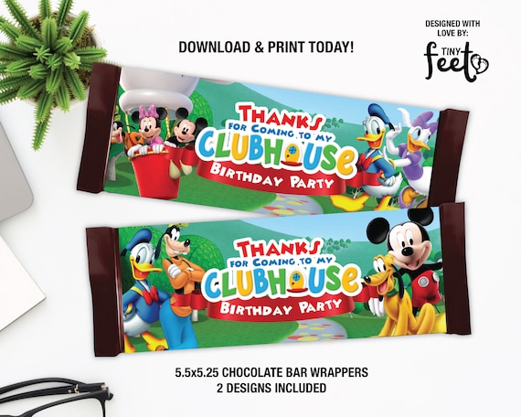 Mickey Mouse Clubhouse Candy Bar Wrapper Clubhouse Printable | Etsy