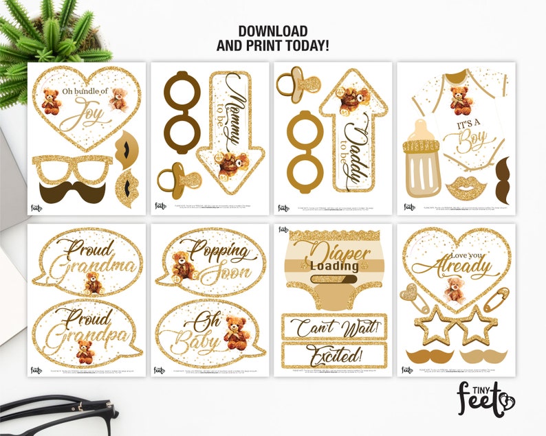 Teddy Bear Baby Shower Photo Booth Props Teddy Bear Baby - Etsy Singapore