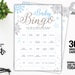 Winter Baby Shower Bingo Cards Snowflakes Baby Shower Bingo | Etsy