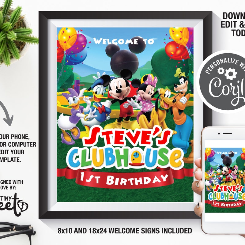 Mickey Mouse Clubhouse Sign - Etsy