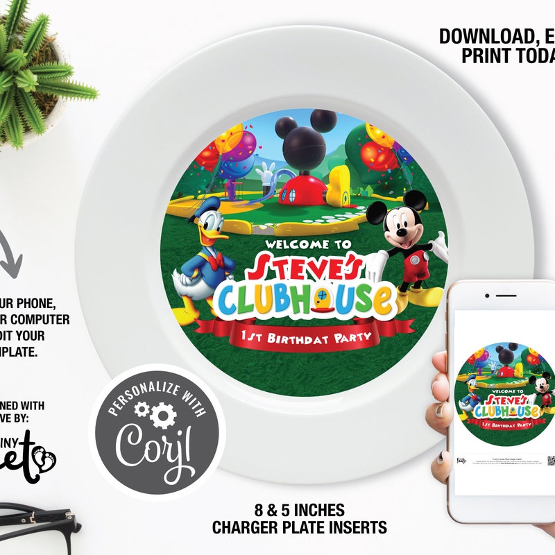 Mickey Mouse Clubhouse Paper Plates - Etsy
