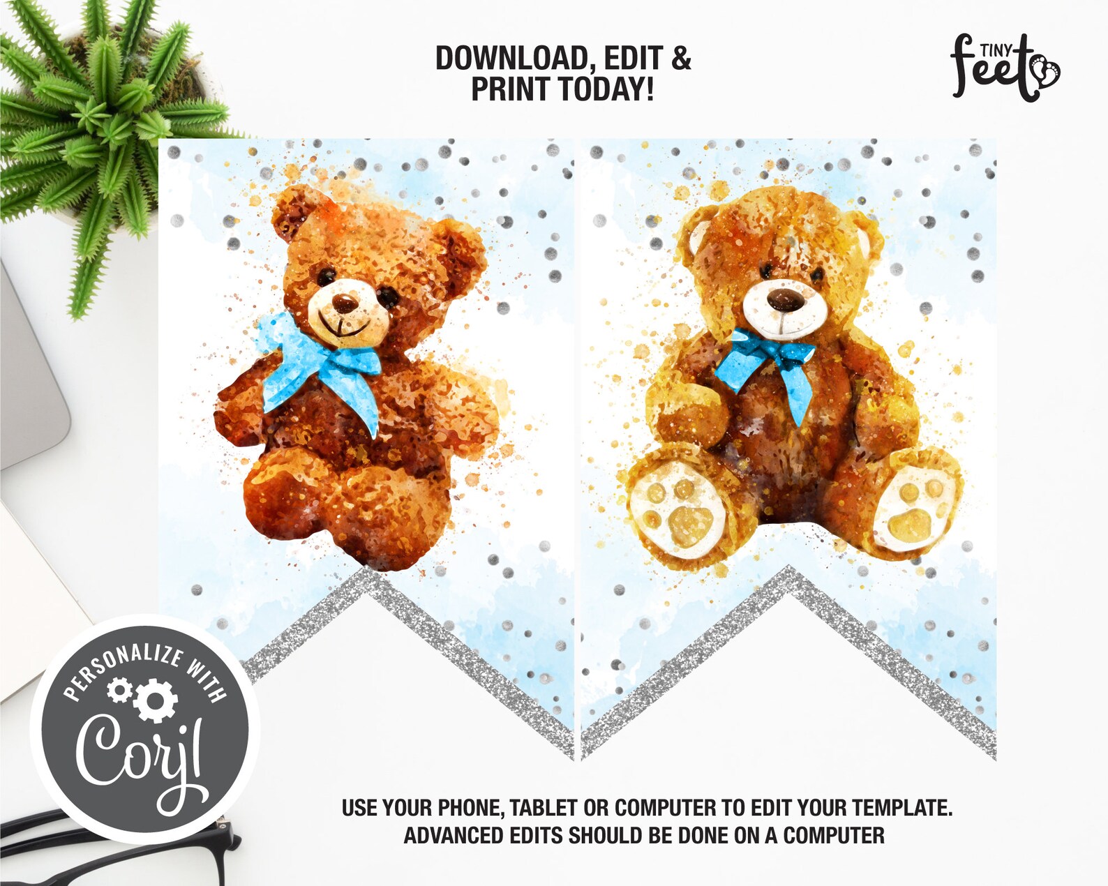 Teddy Bear Baby Shower Banner Teddy Bear Baby Shower Bunting - Etsy