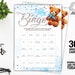 Teddy Bear Baby Shower Bingo Cards, Teddy Bear Baby Shower Game ...