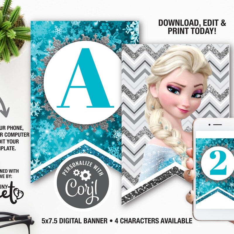 Frozen Birthday Banner - Etsy