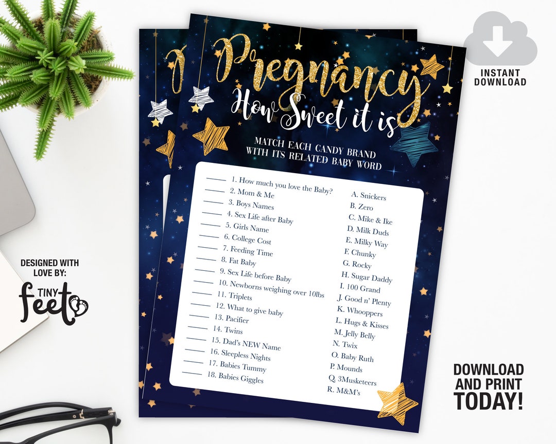 Twinkle Twinkle Little Star Baby Shower Game, Pregnancy, How Sweet It ...