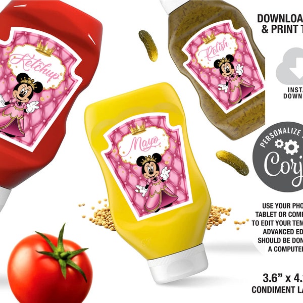 Condiment Label Template - Etsy