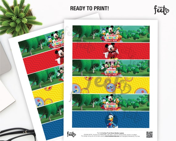 Mickey Mouse Label Template Custom Printable Disney Poster Templates