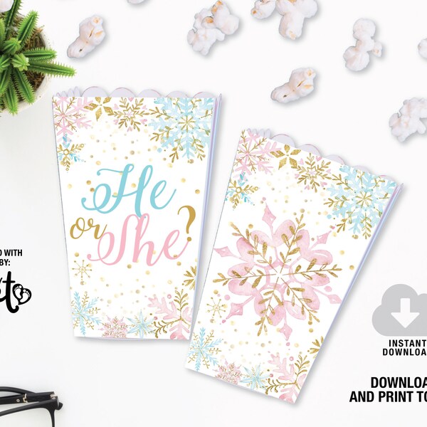 Gender Reveal Popcorn Boxes - Etsy