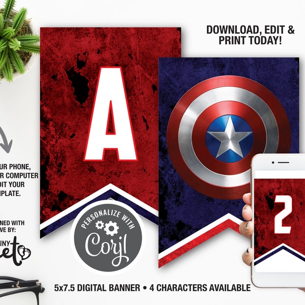 Captain America Birthday - Etsy