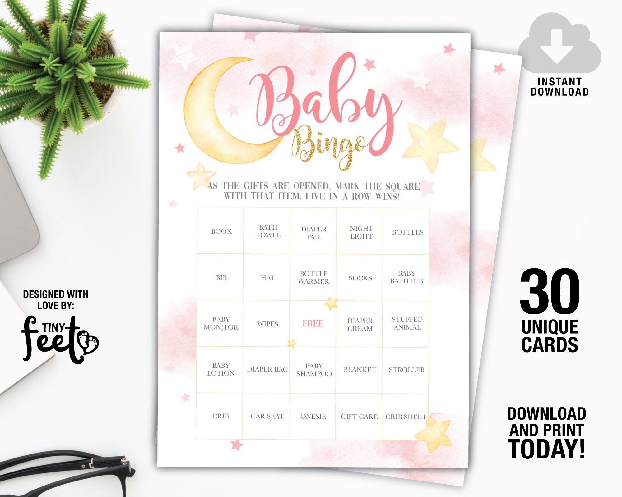 Pink Twinkle Twinkle Little Star Baby Shower Games Bundle - Etsy