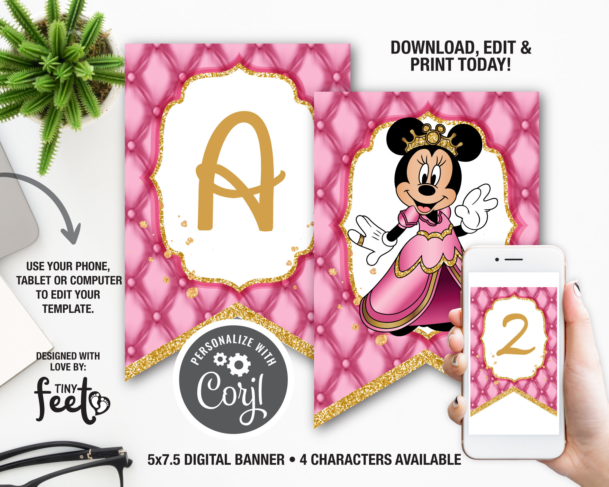 Minnie Mouse Banner Template