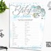 Baby Elephant Baby Shower Game Baby Word Scramble, Baby Elephant Baby ...
