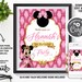 Princess Minnie Mouse Birthday Welcome Sign, Royal Minnie Mouse Party ...