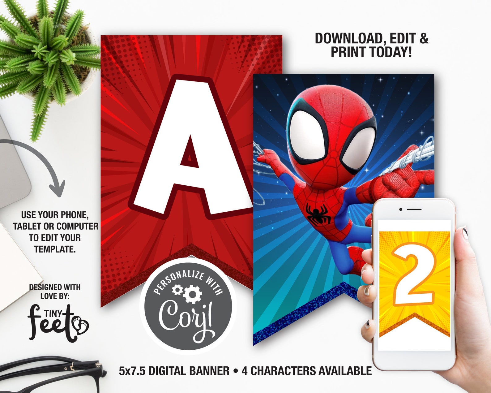 Spidey and His Amazing Friends Birthday Banner Spiderman - Etsy