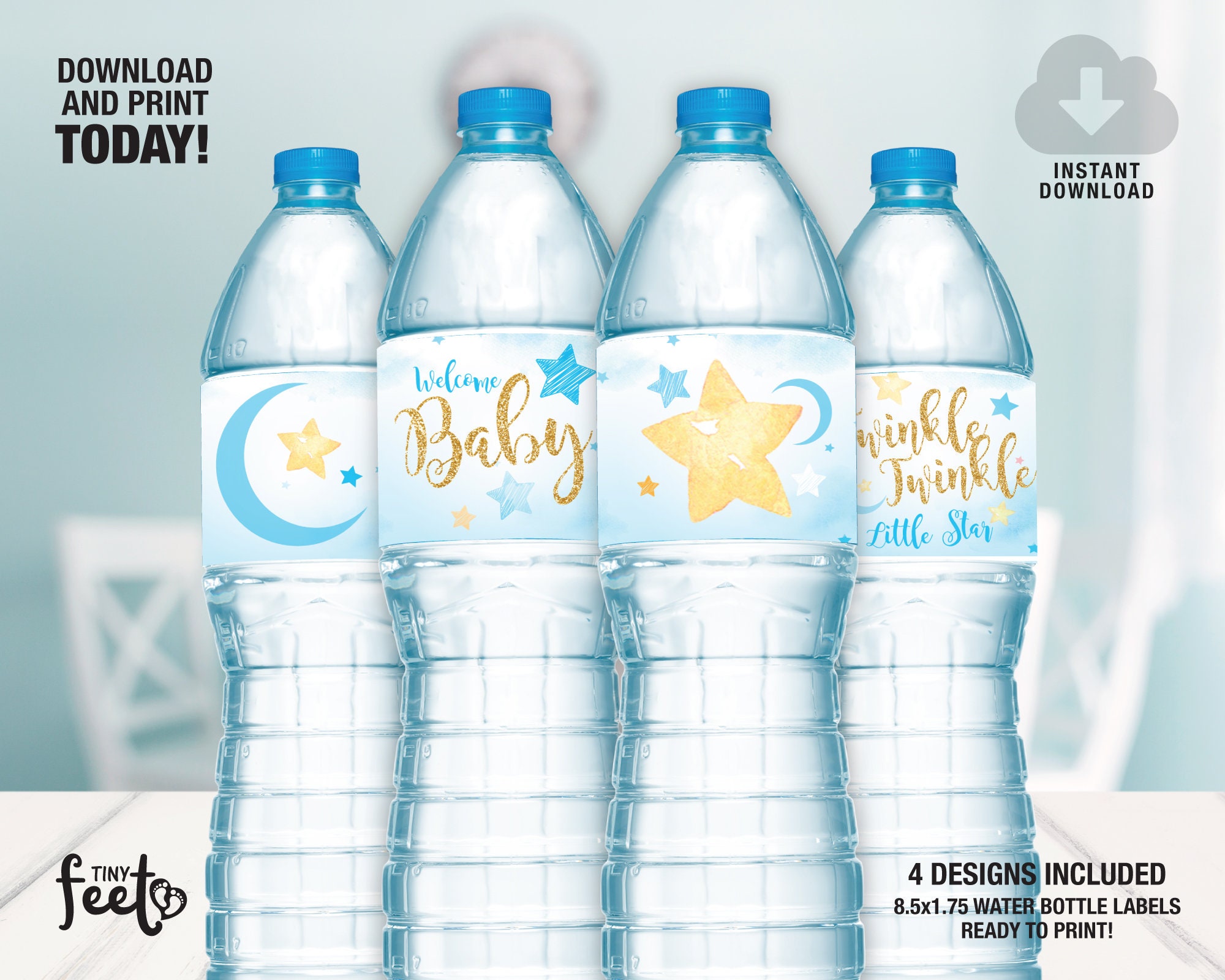 Twinkle Twinkle Little Star Baby Shower Water Bottle Labels | Etsy