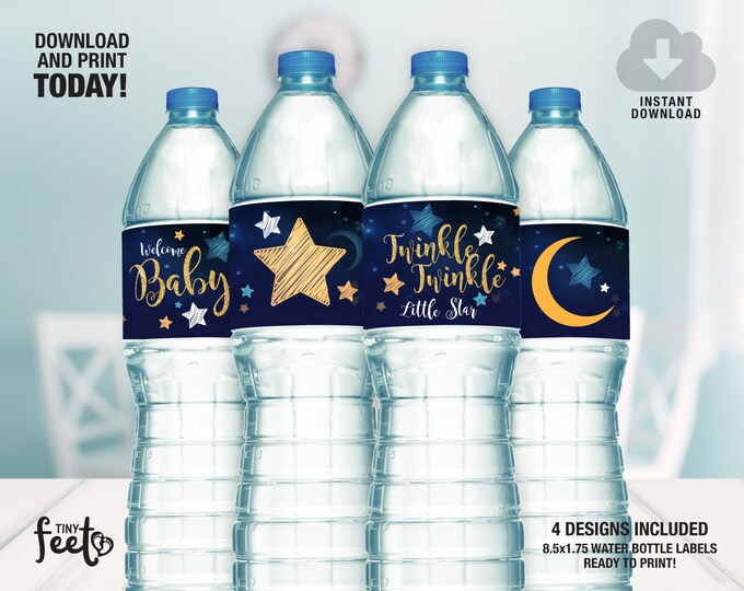 Twinkle Twinkle Little Star Water Bottle Labels Twinkle Twinkle Baby ...