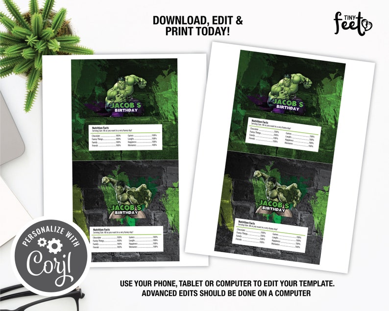 Hulk Candy Bar Wrappers the Incredible Hulk Chocolate Bar | Etsy