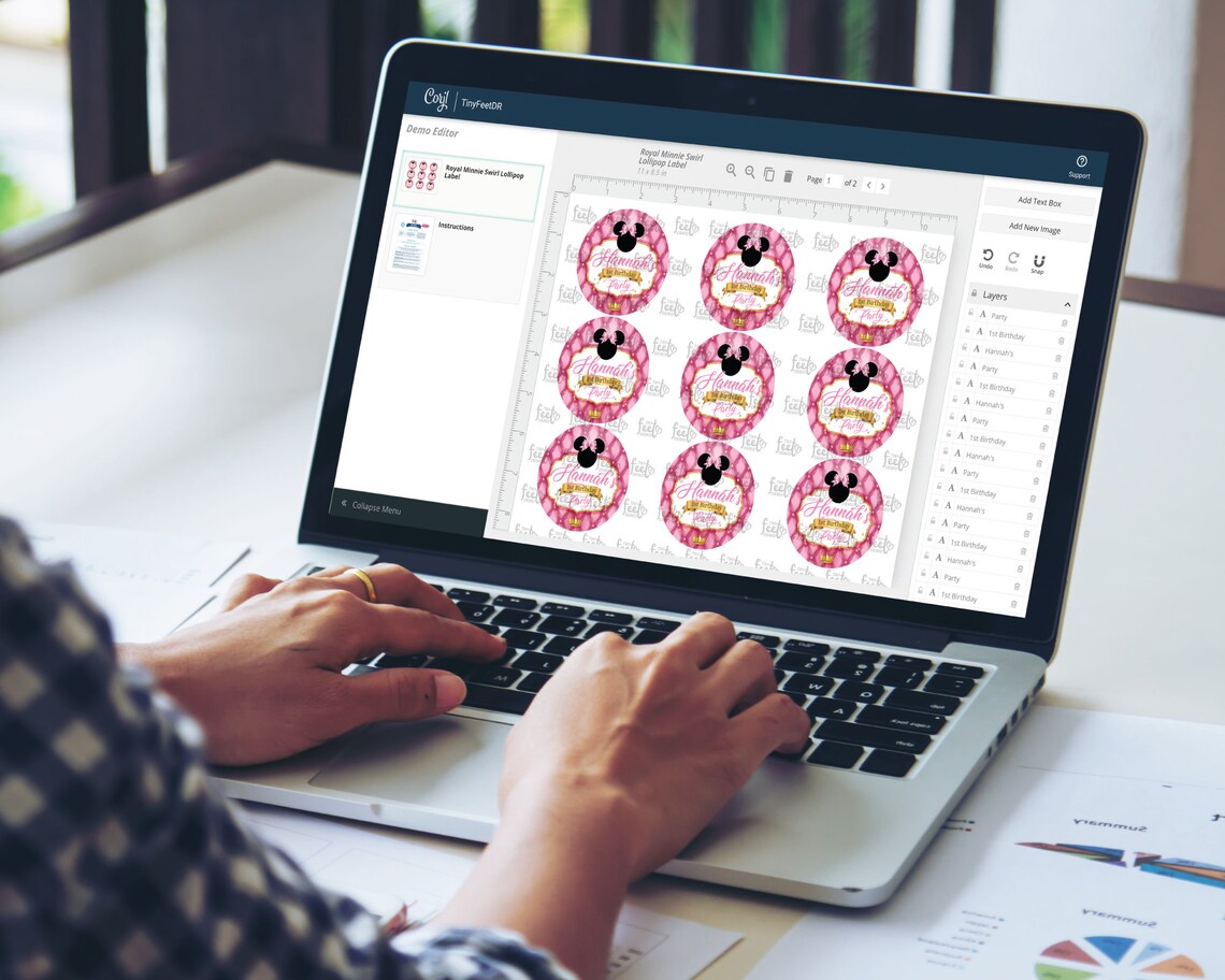 Royal Minnie Swirl Lollipop Labels Princess Minnie Mouse - Etsy