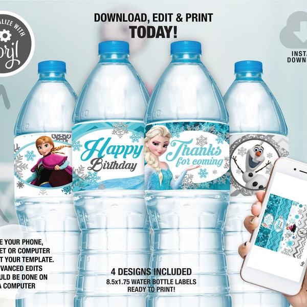 Frozen Labels - Etsy