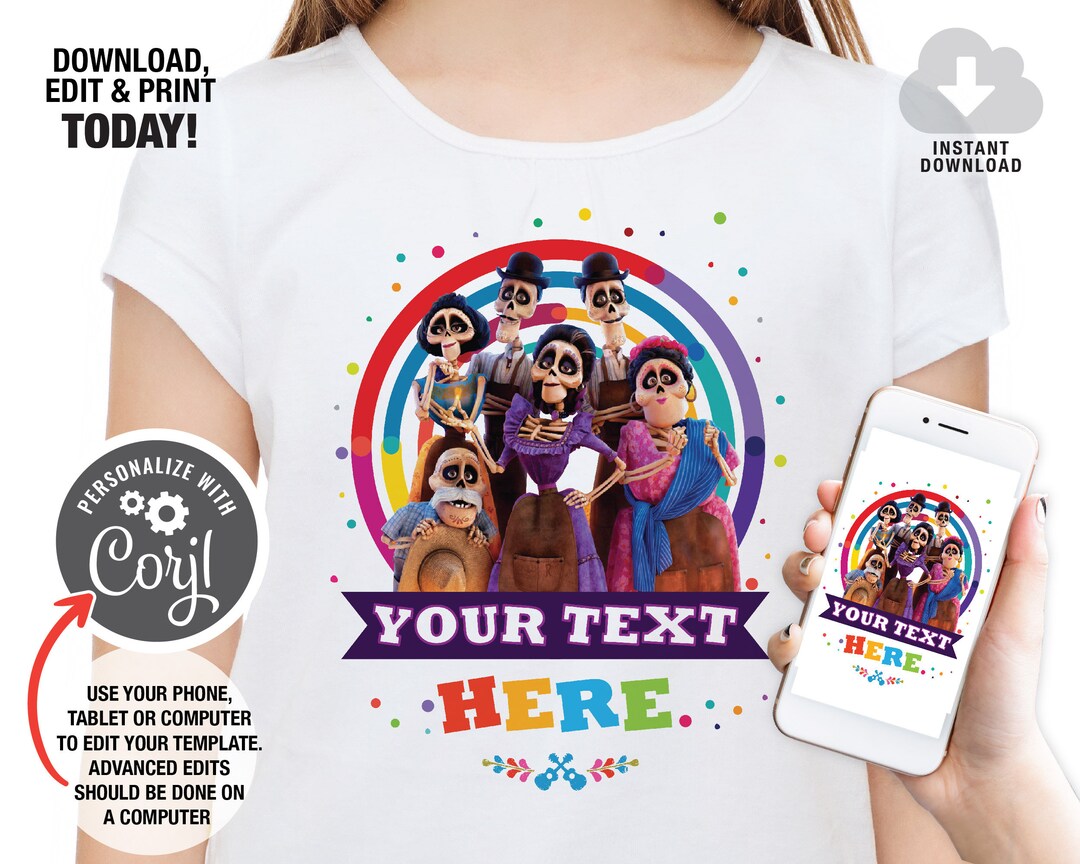 Coco Iron on Transfer, Coco T-shirt Design, Coco Digital Birthday Shirt ...
