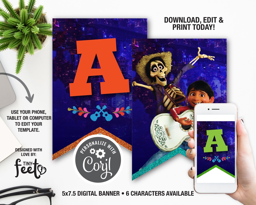 Coco Birthday Banner, Coco Party Decoration, Mexican Party Decor, Coco ...