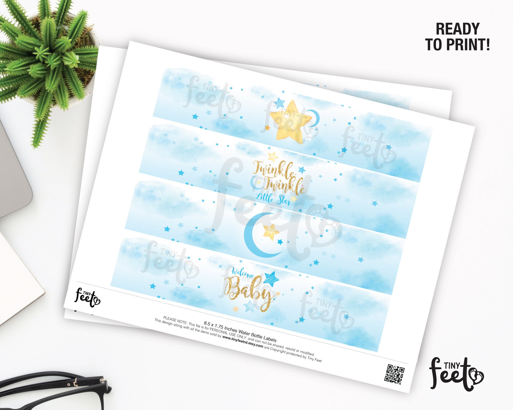 Twinkle Twinkle Little Star Baby Shower Water Bottle Labels | Etsy