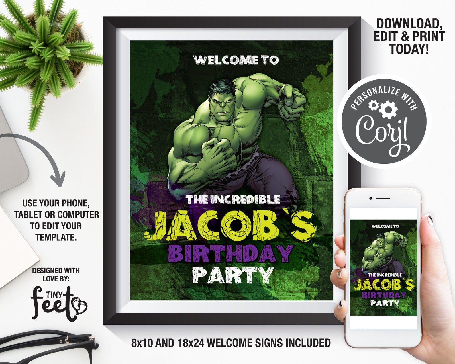Hulk Birthday Welcome Sign Hulk Party Decoration the - Etsy