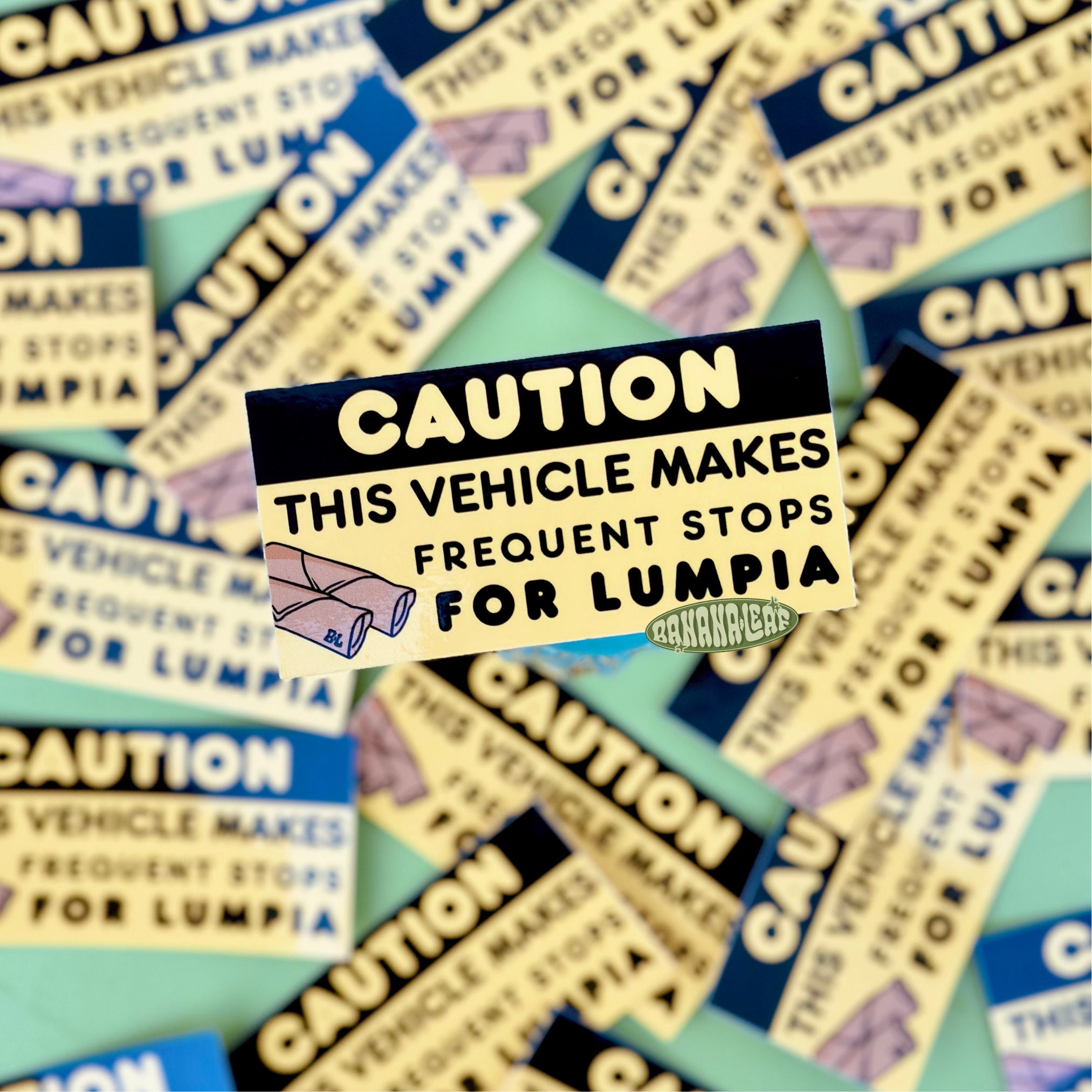 Caution Car Decals, Lumpia Decal, Musubi Decal, Thrift Store Decal ...