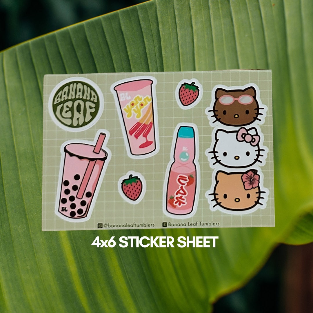 Boba Stickers, Yanyan, Ramune, Japanese Decals, Islander Sticker Sheet ...