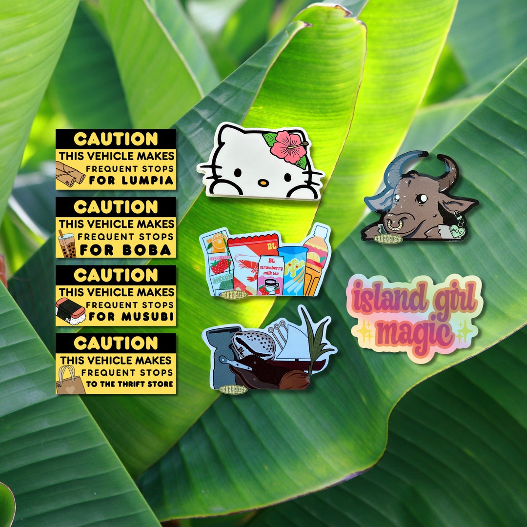 Car Decals, Holographic Island Girl Magic Sticker, Chamoru Stickers ...