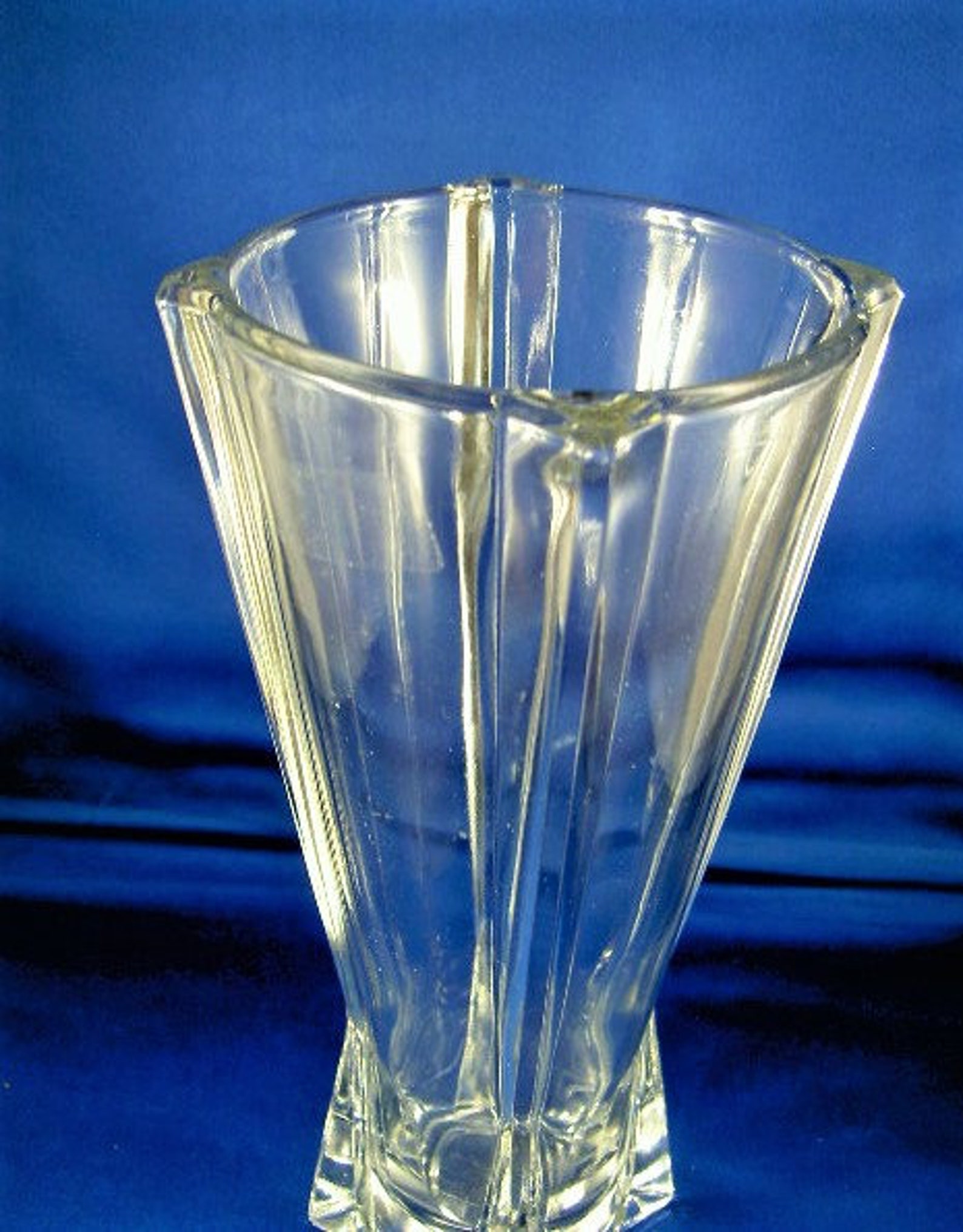 Vase Art Deco Clear Model Rocket/ Rocket Art Deco Clear Vase - Etsy